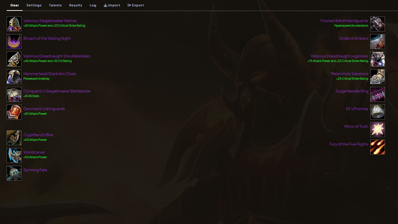 Fury Warrior Titan's Grip Allows Polearms (When it shouldn't) · Issue #2648 · wowsims/wotlk · GitHub