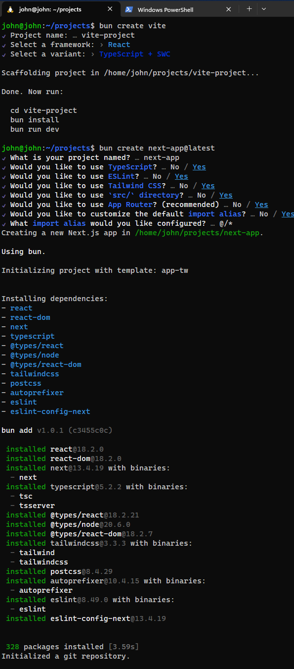 WSL terminal freezing using `bun create` or `bunx` · Issue #4664 · oven-sh/bun · GitHub