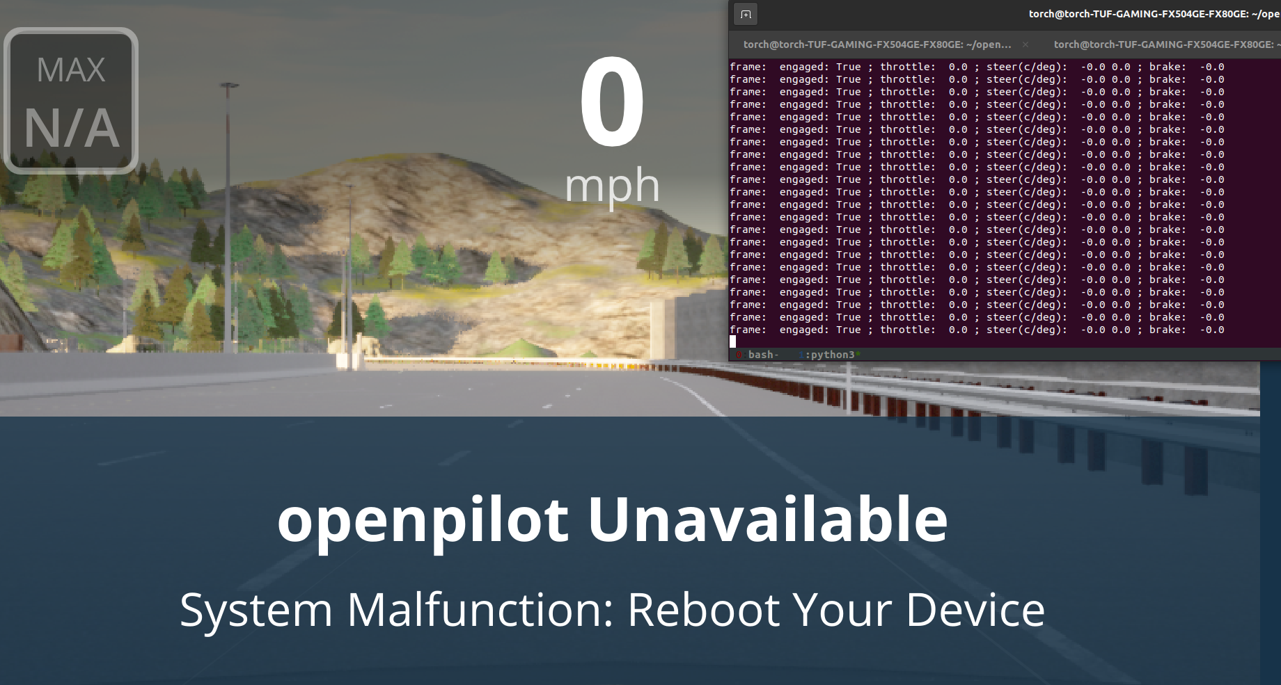 openpilot unavailable system malfunction:reboot your device. · Issue #22012 · commaai/openpilot ...
