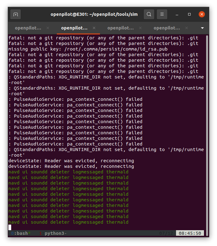 start the simulation but nothing happend. · Issue #23152 · commaai/openpilot · GitHub