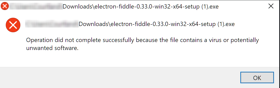 Cannot install, Windows indetifies Fiddle as malware · Issue #1415 · electron/fiddle · GitHub