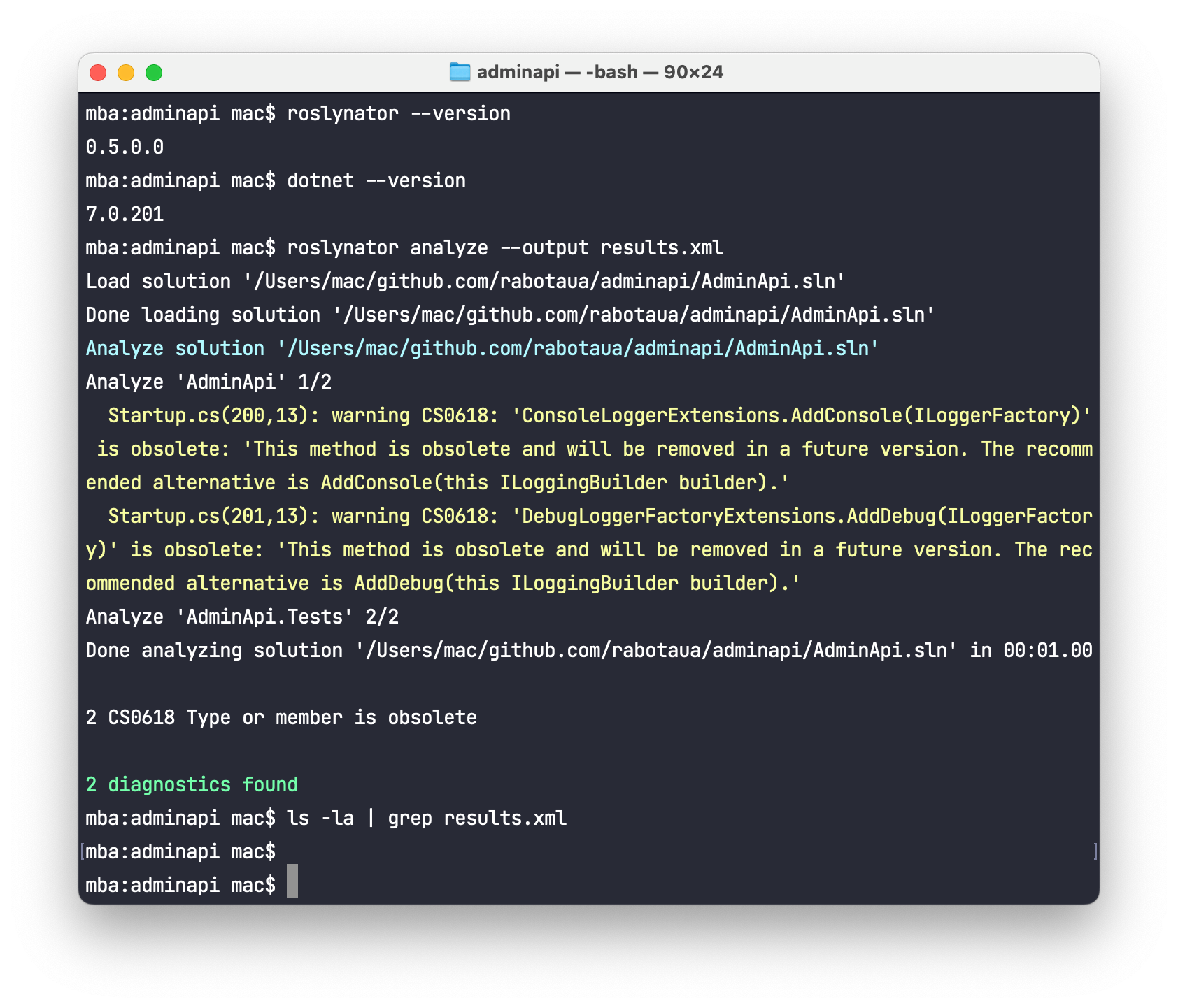 roslynator CLI argument -o (--output) doesn't work. · Issue #897 · dotnet/roslynator · GitHub