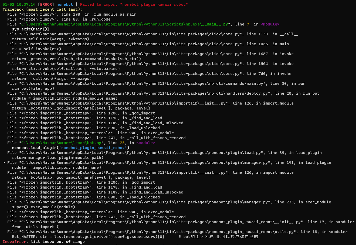 插件加载失败 · Issue #11 · lgc-NB2Dev/nonebot-plugin-kawaii-robot · GitHub