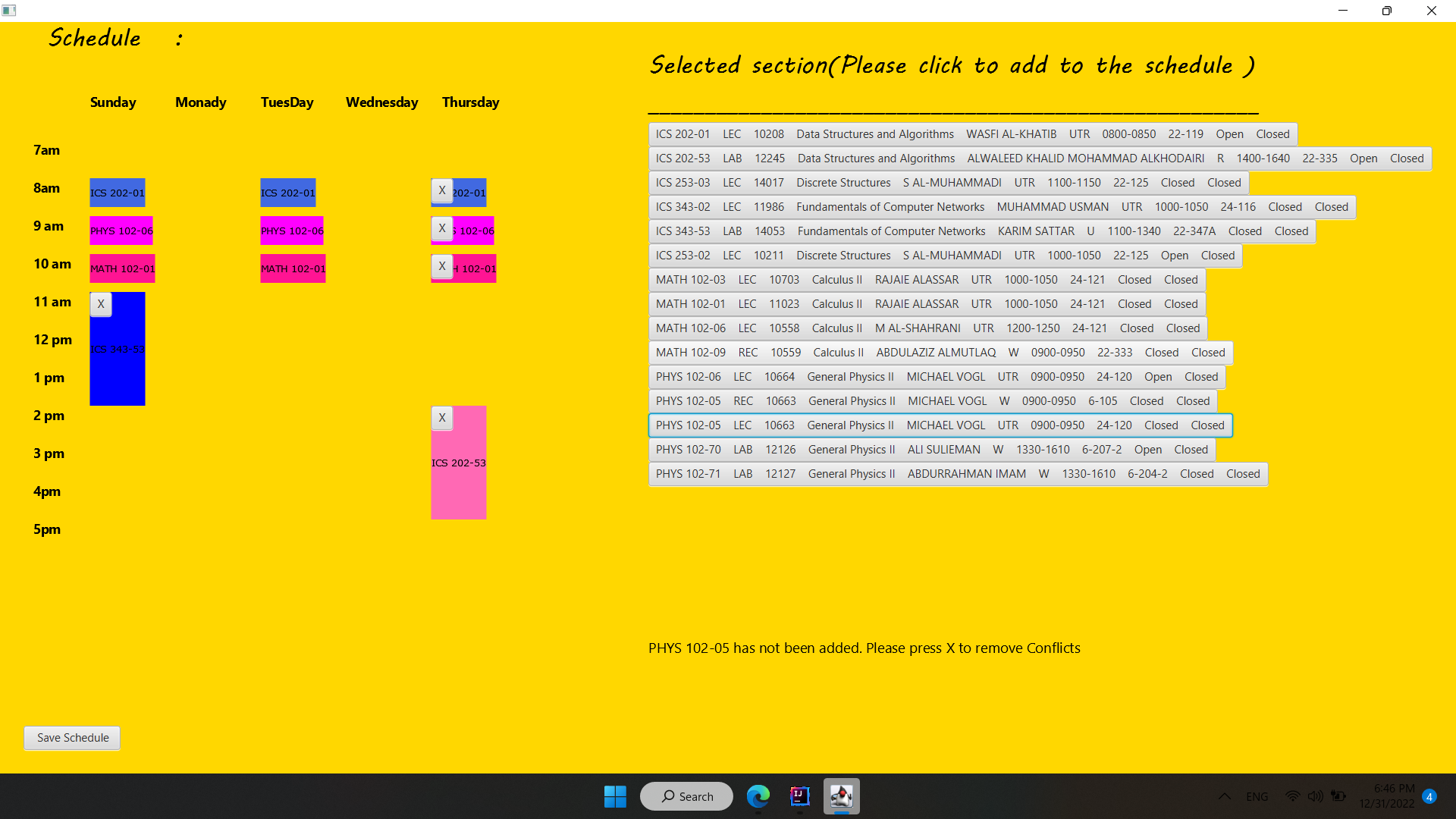 GitHub - iLawFD/Kfupm-Students-Schedule-maker