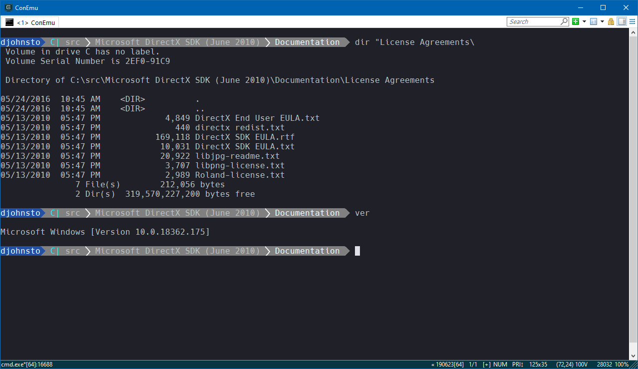Prompt in cmd.exe when using clink is wrapped early · Issue #1616 · microsoft/terminal · GitHub