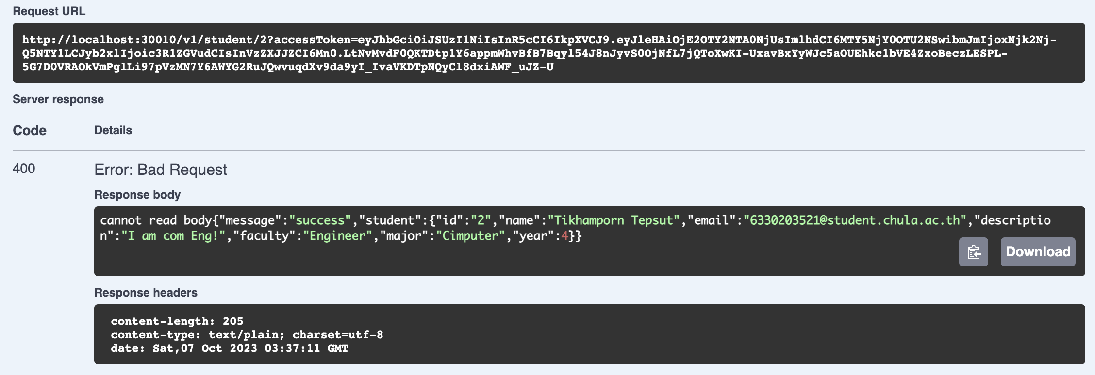 Staus Doesn't Match · Issue #32 · TendonT52/soft-arch-proj · GitHub