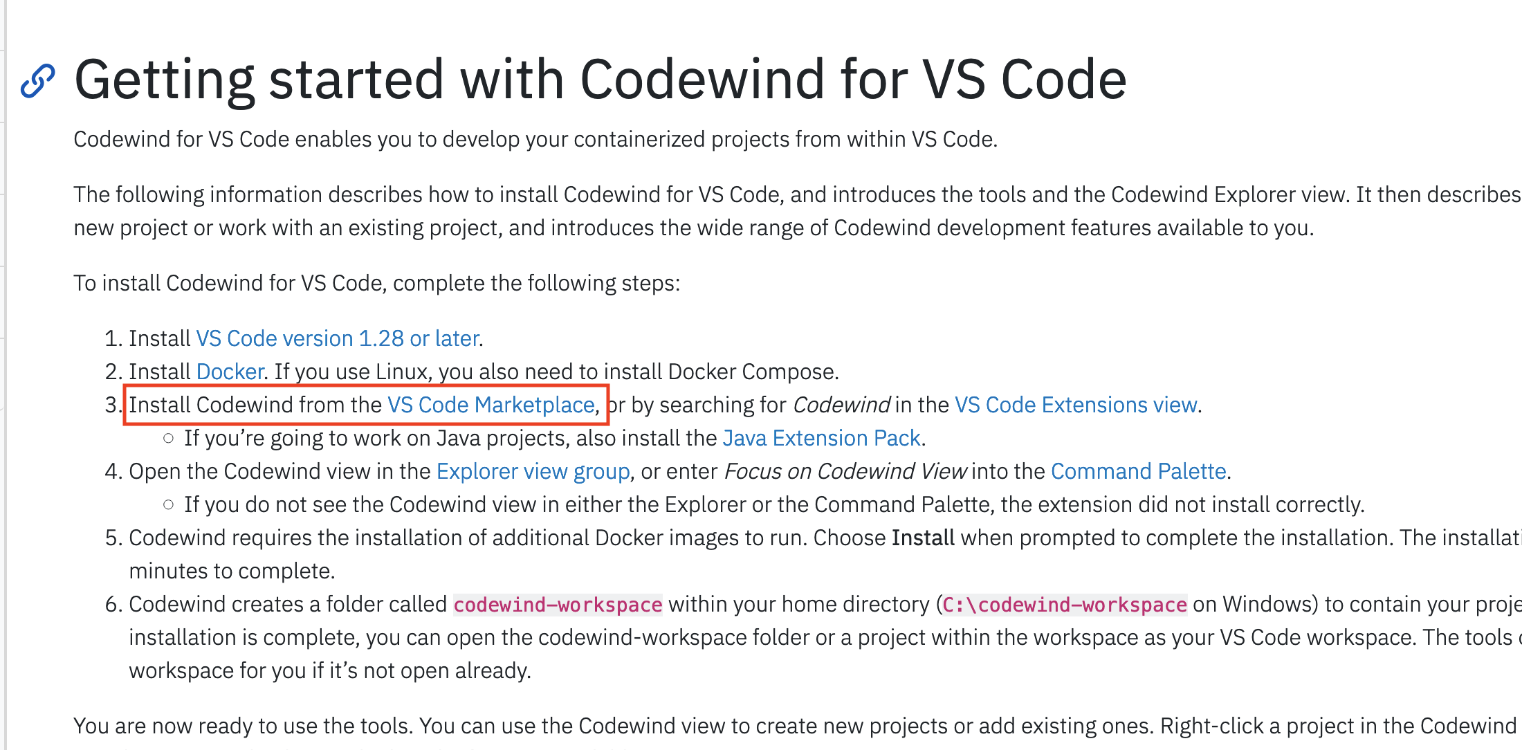 Reduce steps from Codewind website to install · Issue #165 · eclipse-archived/codewind · GitHub