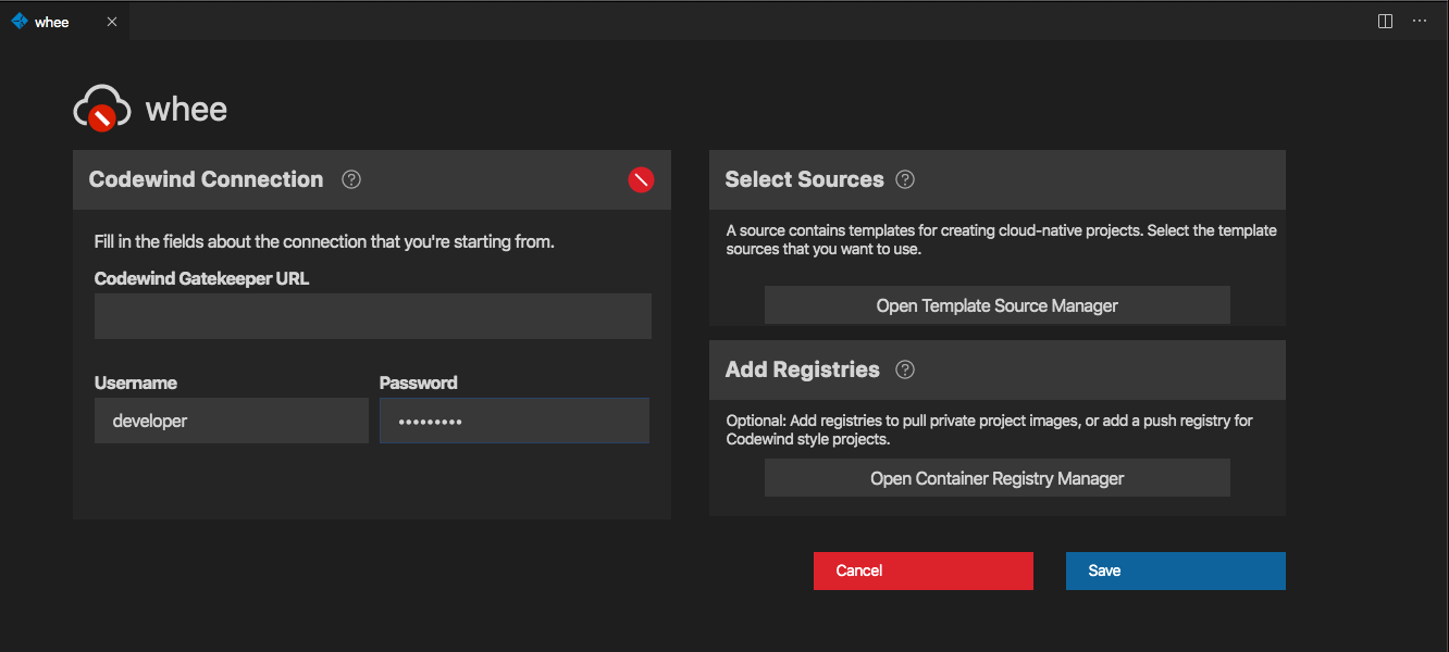No padding under Open Template Source Manager button · Issue #1548 · eclipse-archived/codewind ...