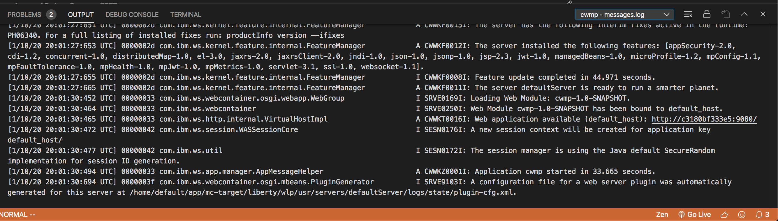 Logs For Microprofile Project Appear To Be Outdated · Issue 1712 · Eclipse Archivedcodewind