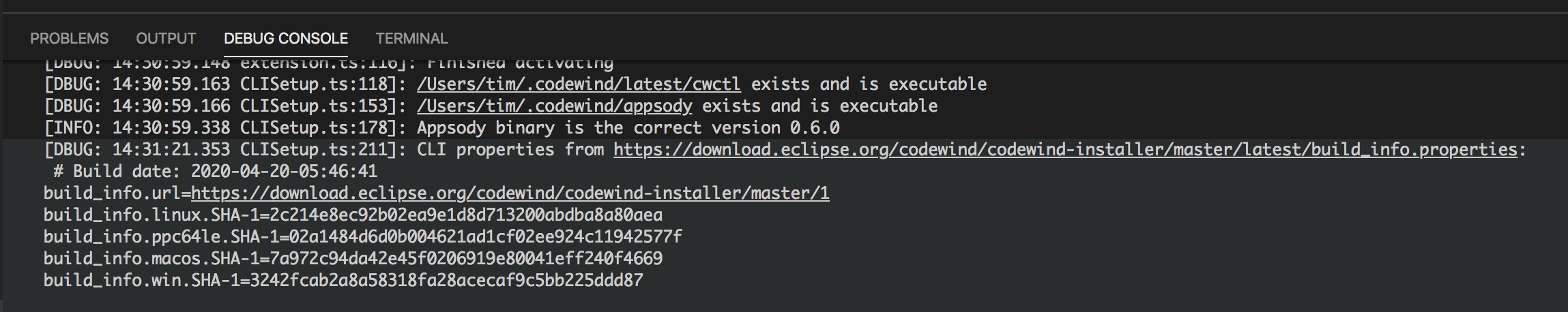 Report build-info.properties download more obviously · Issue #2610 · eclipse-archived/codewind ...
