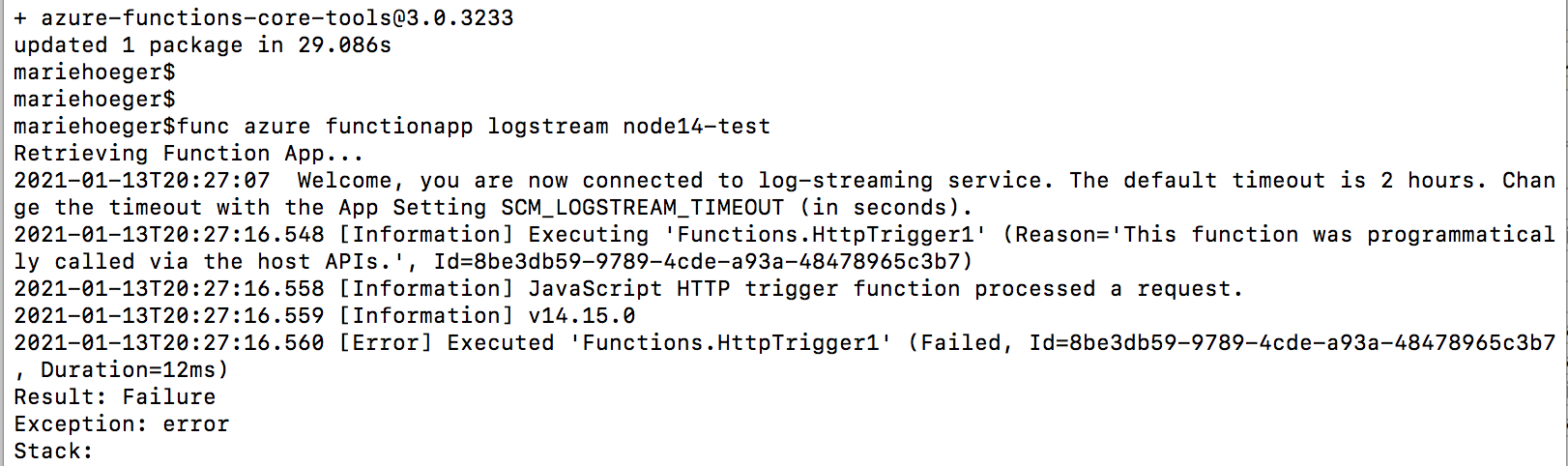 Errors Dont Show In Log Stream · Issue 356 · Azureazure Functions Nodejs Worker · Github