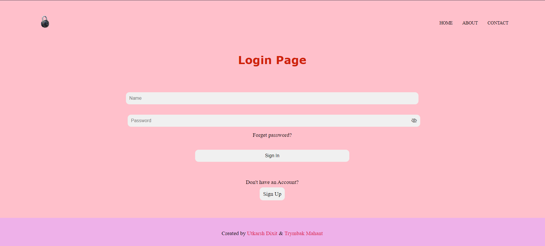 GitHub - devutkarshdixit/Login: A login page which allow users to sign in or create an account!!!