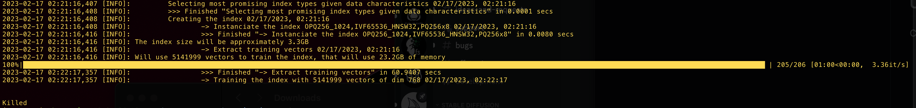 build_index using too much RAM during training and crashes · Issue #156 · criteo/autofaiss · GitHub