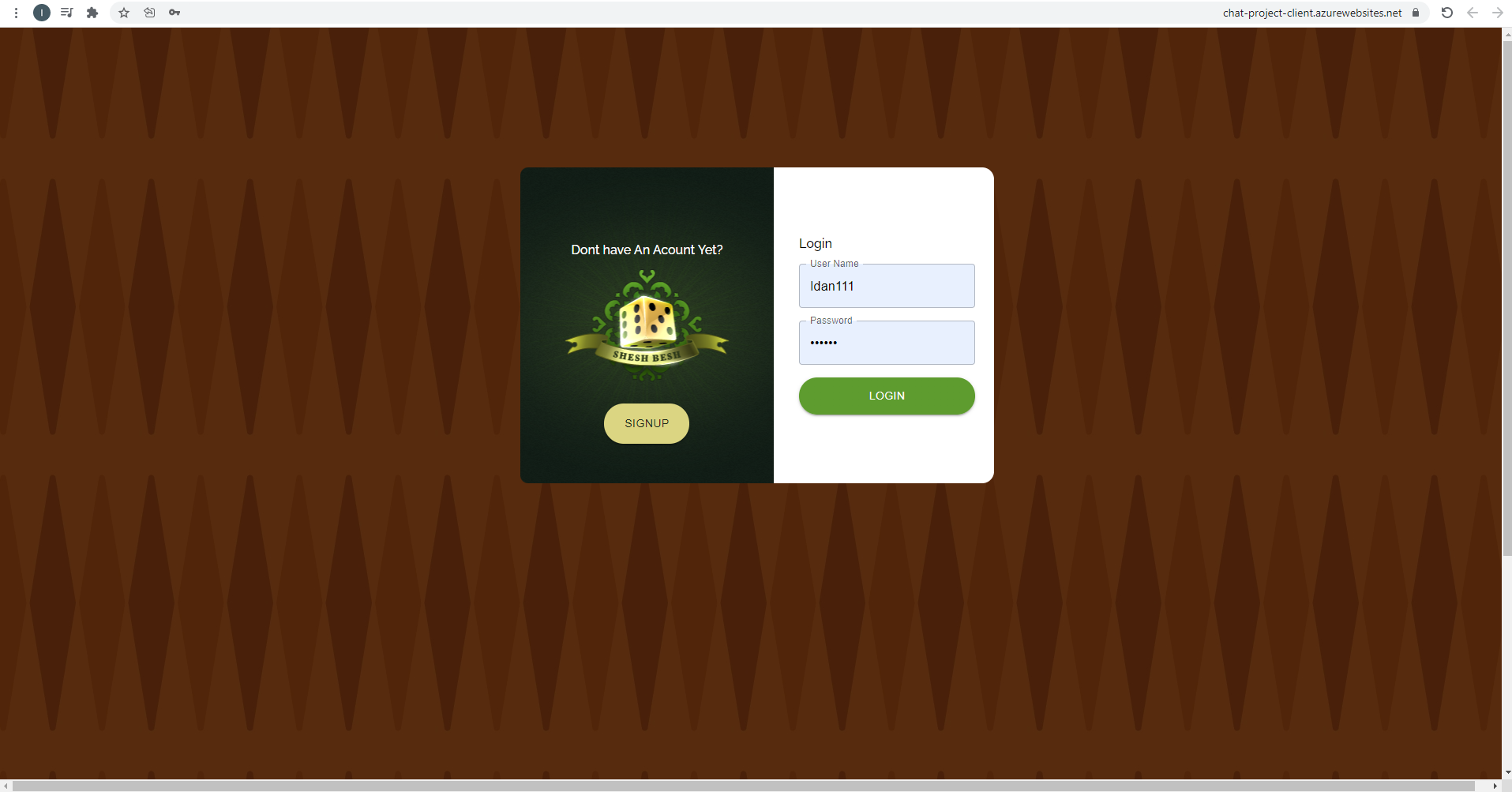 GitHub - IdanBarzI/BackGammon-Chat: BackGammon&Chat Client server