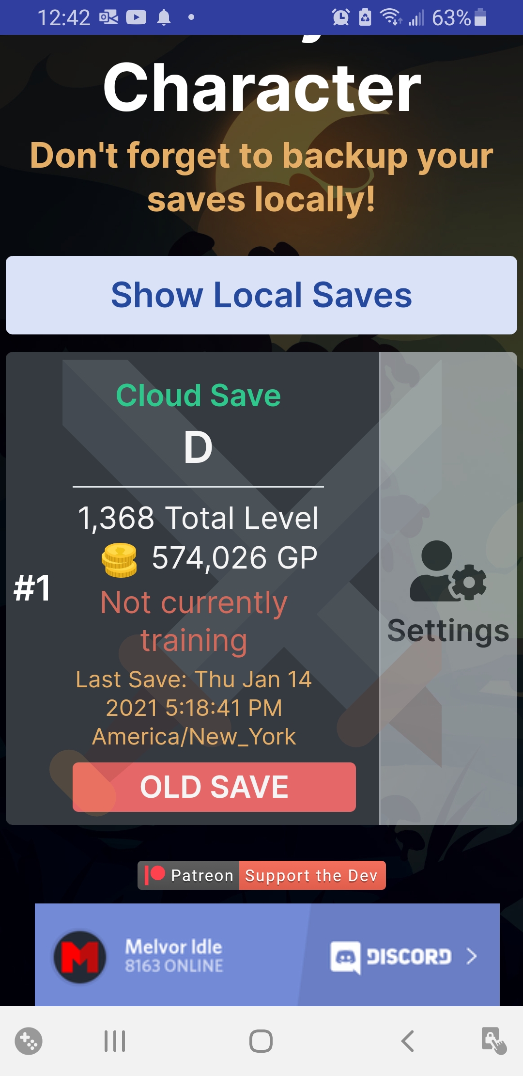 Cloud Save: Game failed to load. · Issue #1186 · MelvorIdle/melvoridle.github.io · GitHub