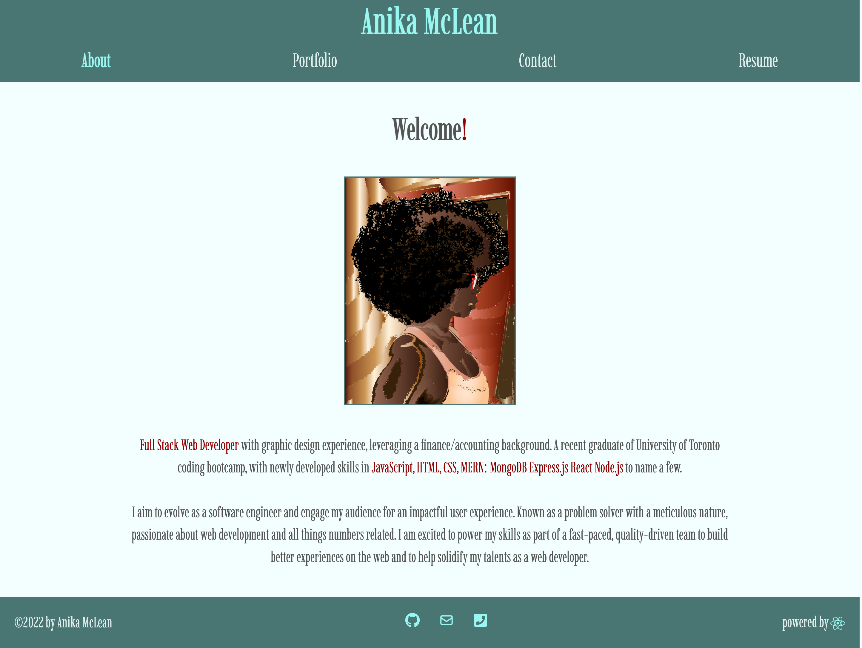 GitHub - anikayoka/iam-portfolio: A single page application portfolio site highlighting projects ...