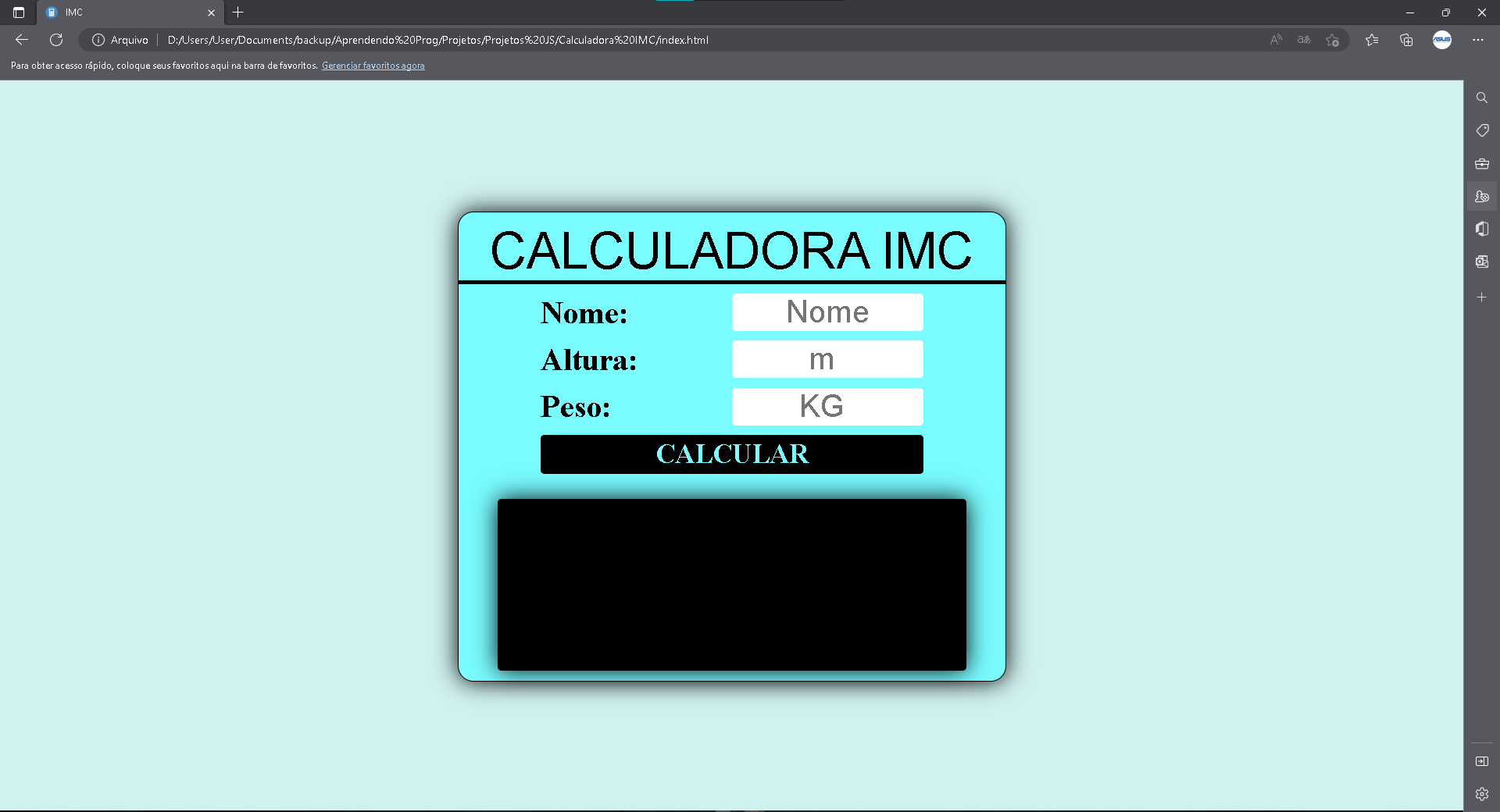 GitHub - andredavedovicz/Calculadora-IMC: In this repository I create a IMC calculator