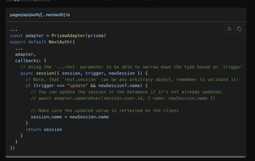 Trigger Not Valid Property For Session And Jwt Callback · Issue 7223 · Nextauthjsnext Auth 