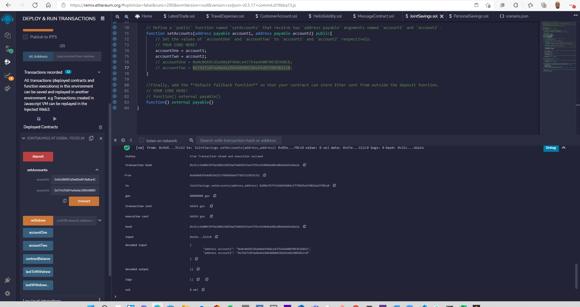 GitHub - EGeorge2021r/Challenge20_Repo: Create a Solidity smart contract that accepts two user ...
