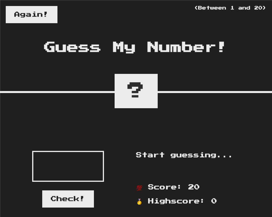 GitHub - johnarzola26/GuessMyNumber: Guess my number game project from UDEMY