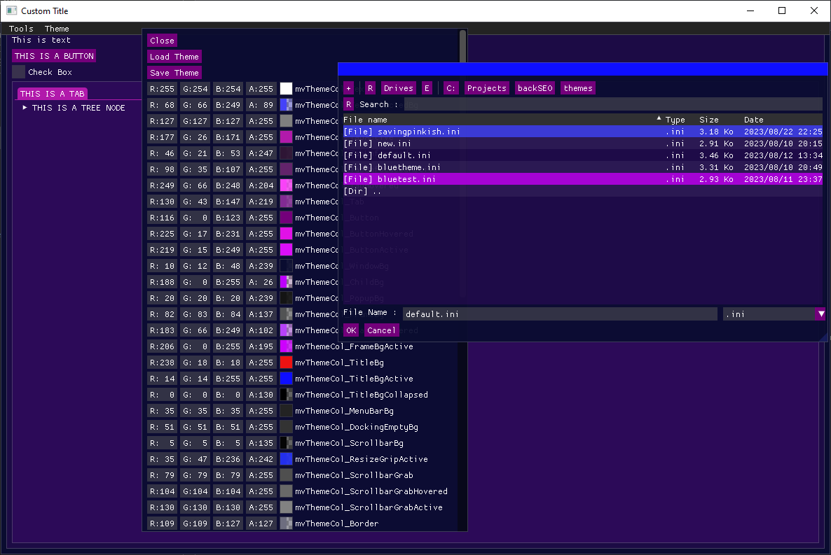 GitHub - awcook97/DearPyGui_EditThemePlugin: Adds a viewport menu that allows the user to create ...