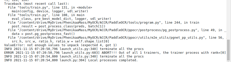 PGNet: Random training error (PGPostprocess) · Issue #4652 · PaddlePaddle/PaddleOCR · GitHub
