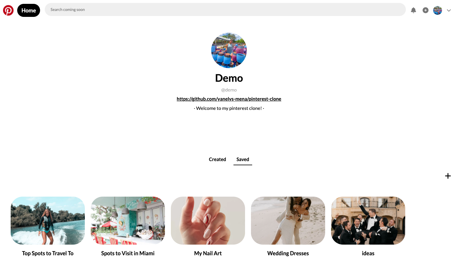 GitHub - yanelys-mena/pinterest-clone