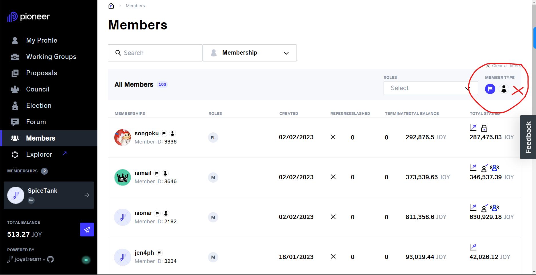 Display blacklisted accounts in the election module · Issue #4138 · Joystream/pioneer · GitHub