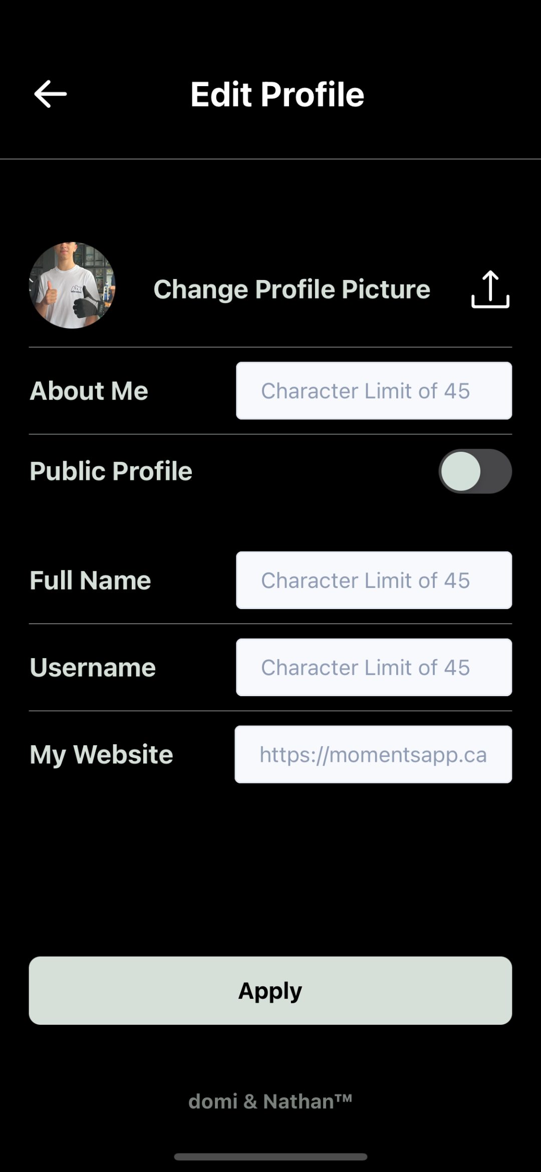 Momnts App · GitHub