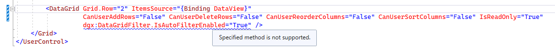 IsAutoFilterEnabled is not supported when ItemsSource is a DataTable type · Issue #103 · dotnet ...