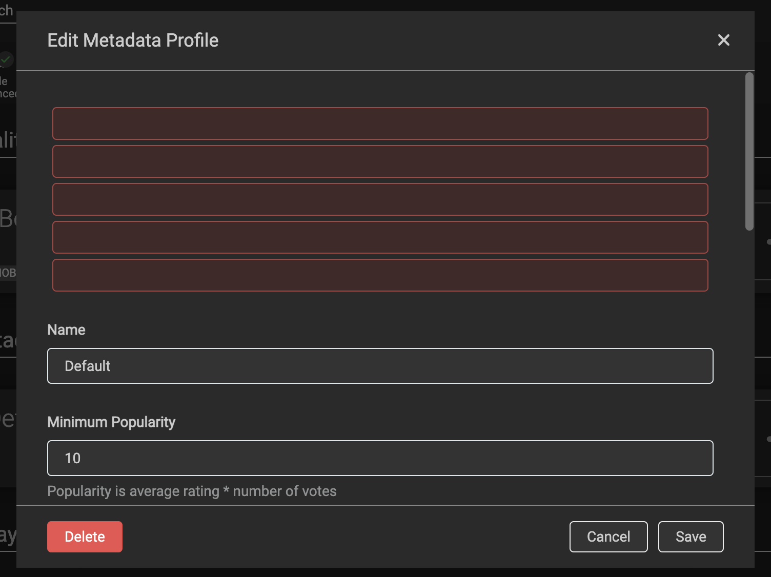 Unable To Save Metadata Profile When Using Must Not Contain Wordsphrases · Issue 2238 