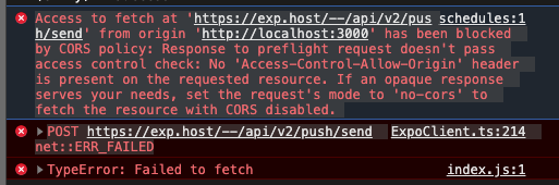 Send Expo Push Notification From Reactjs Web App · Issue 10600 · Expo