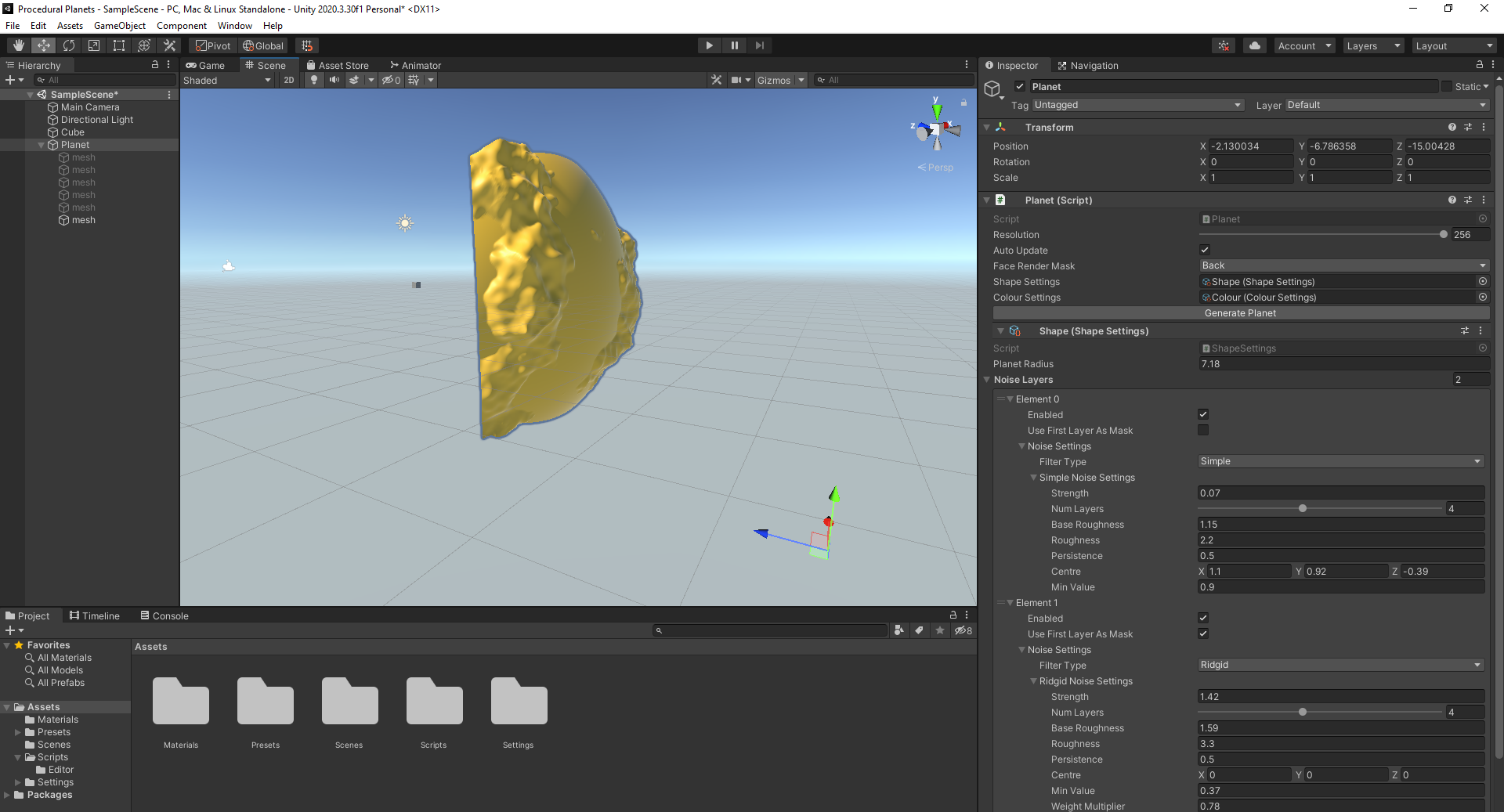 GitHub - josecr02/procedural-planets: A procedural generation of ...