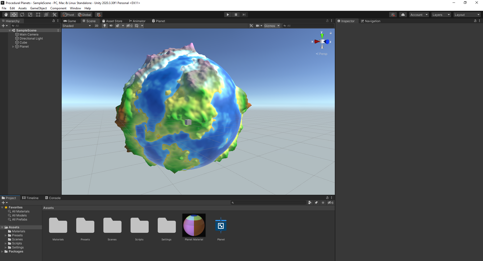 GitHub - josecr02/procedural-planets: A procedural generation of planets made with Unity and C#
