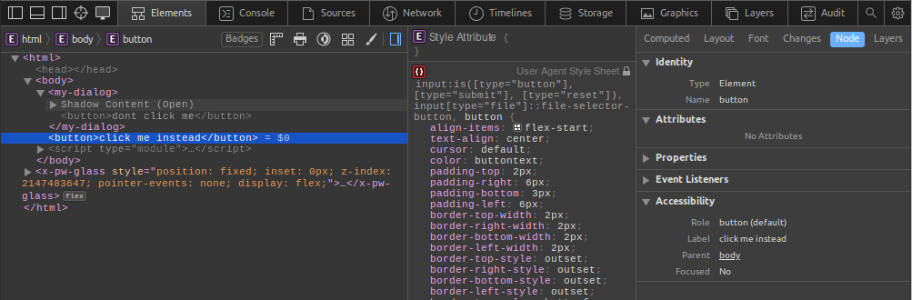 [BUG] getByRole with customelement slots behaves differently in webkit · Issue #21487 ...