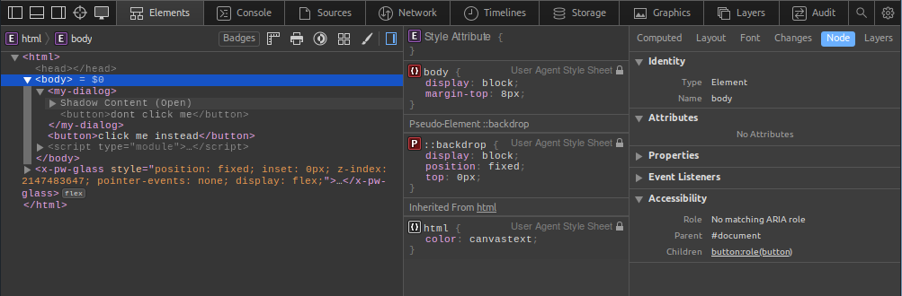 [BUG] getByRole with customelement slots behaves differently in webkit · Issue #21487 ...