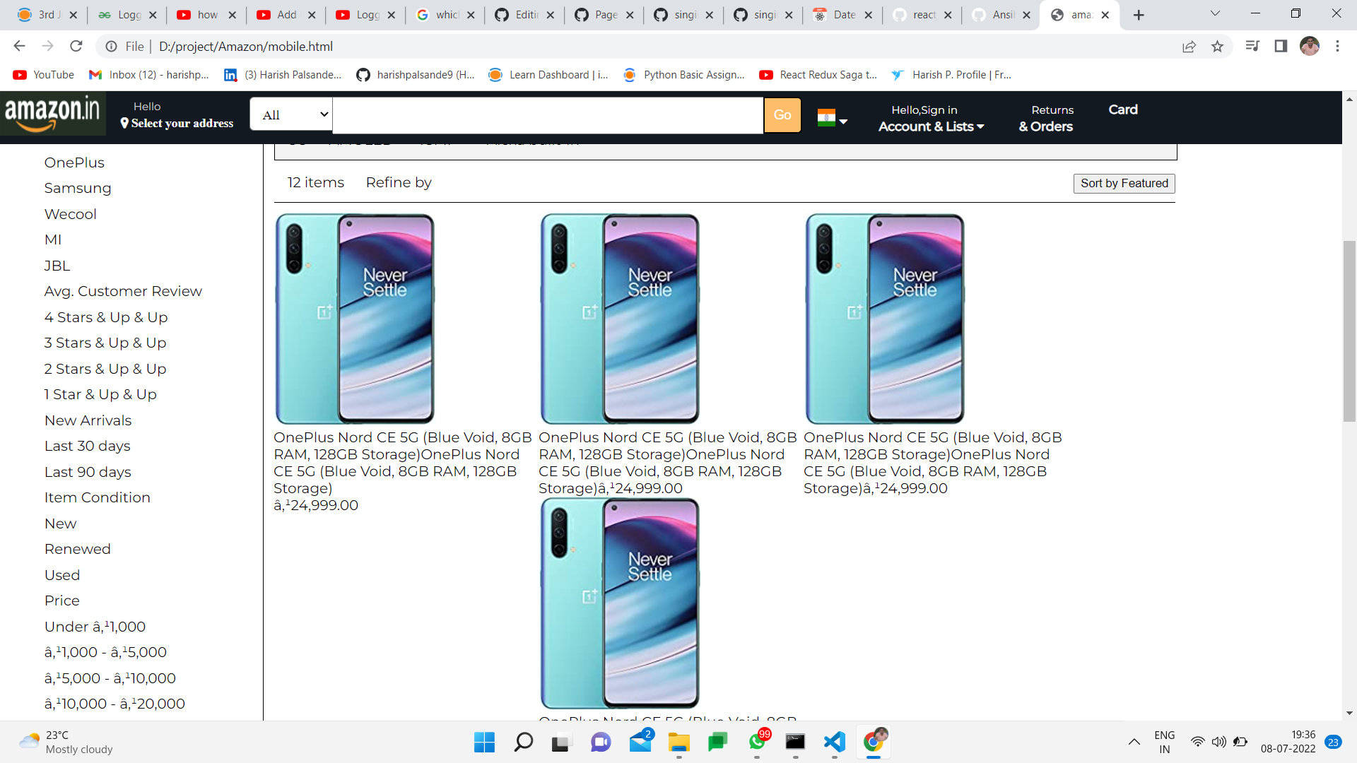 GitHub - harishpalsande9/Amazon-HTML-CSS: 2019 First Project