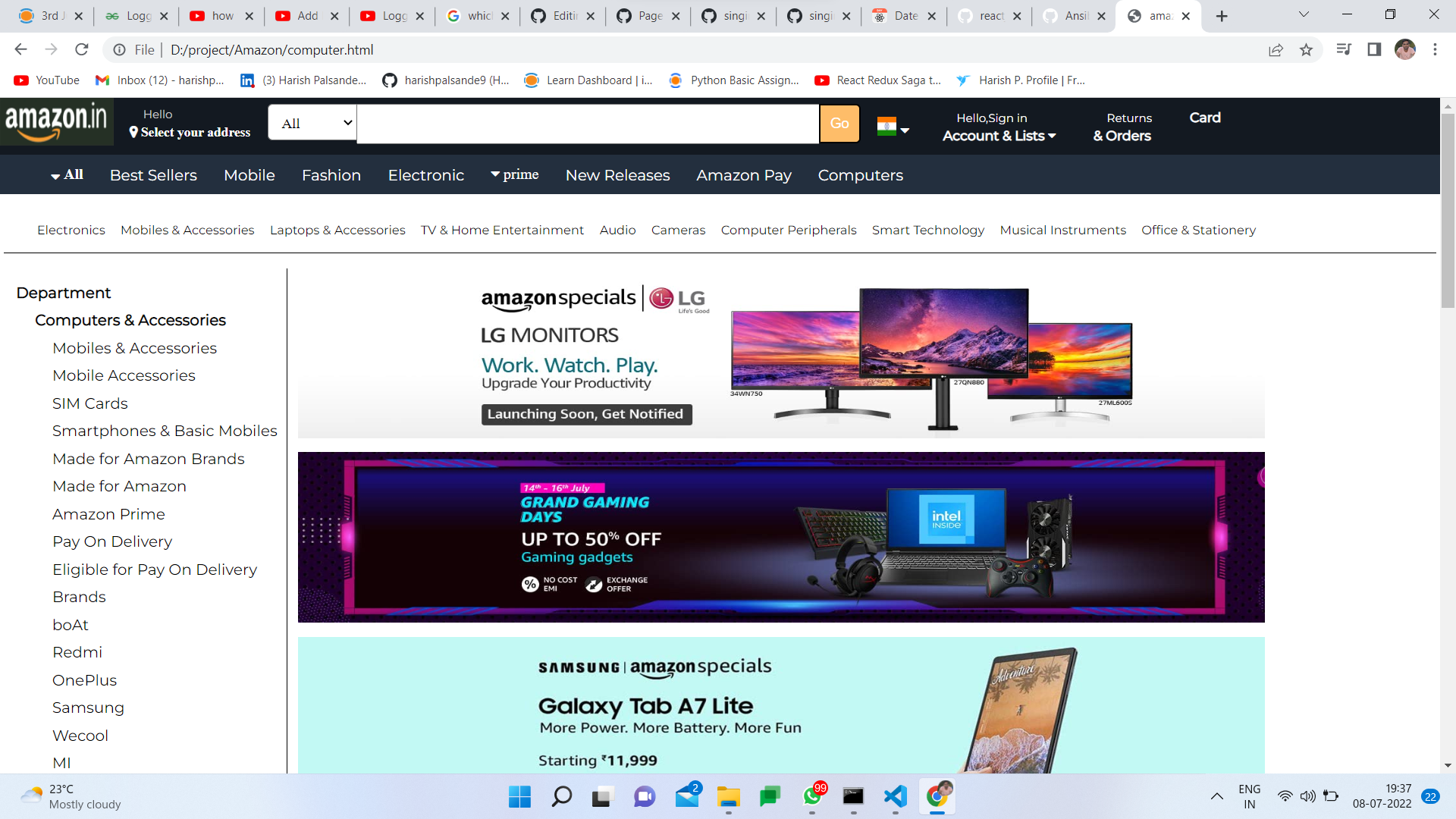 GitHub - harishpalsande9/Amazon-HTML-CSS: 2019 First Project