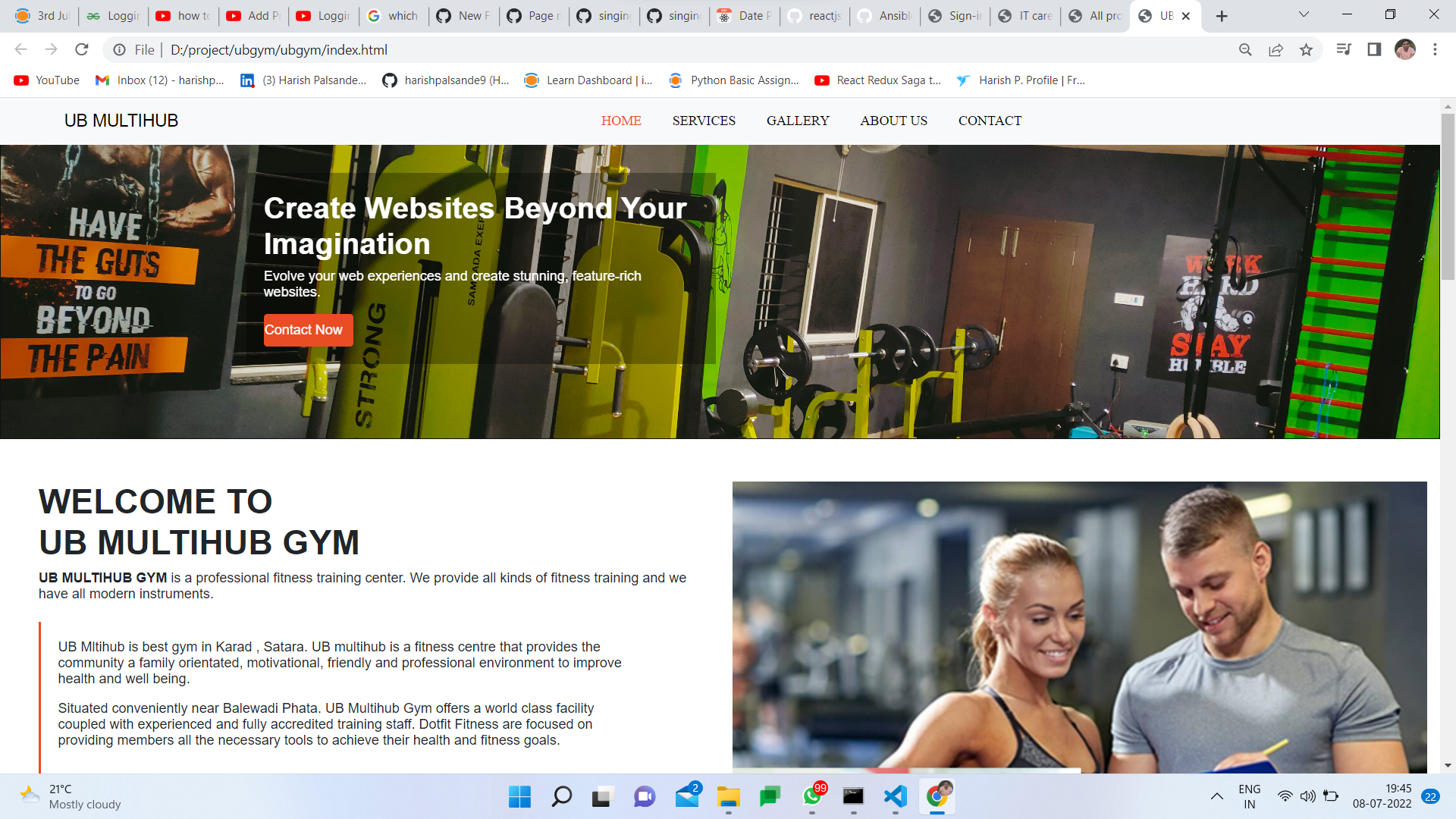 GitHub - harishpalsande9/Gym-Website-HTML-CSS-Bootstrap: Gym Website ...