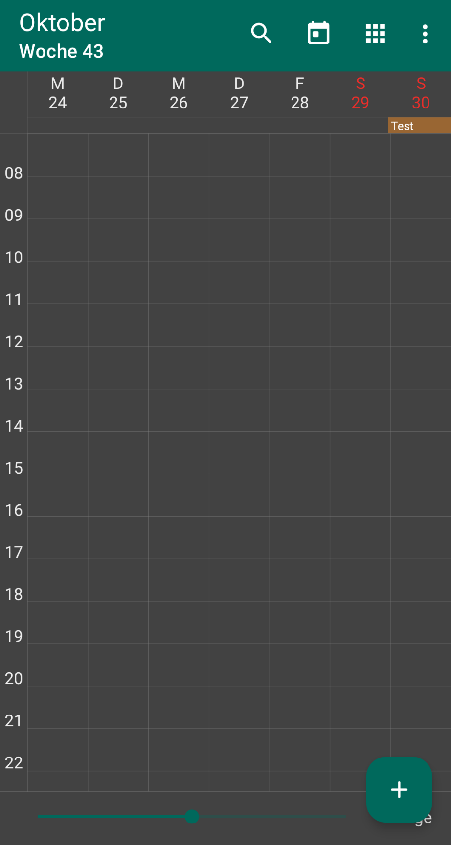 Events spanning across midnight are not displayed in week view, if their start date is before ...