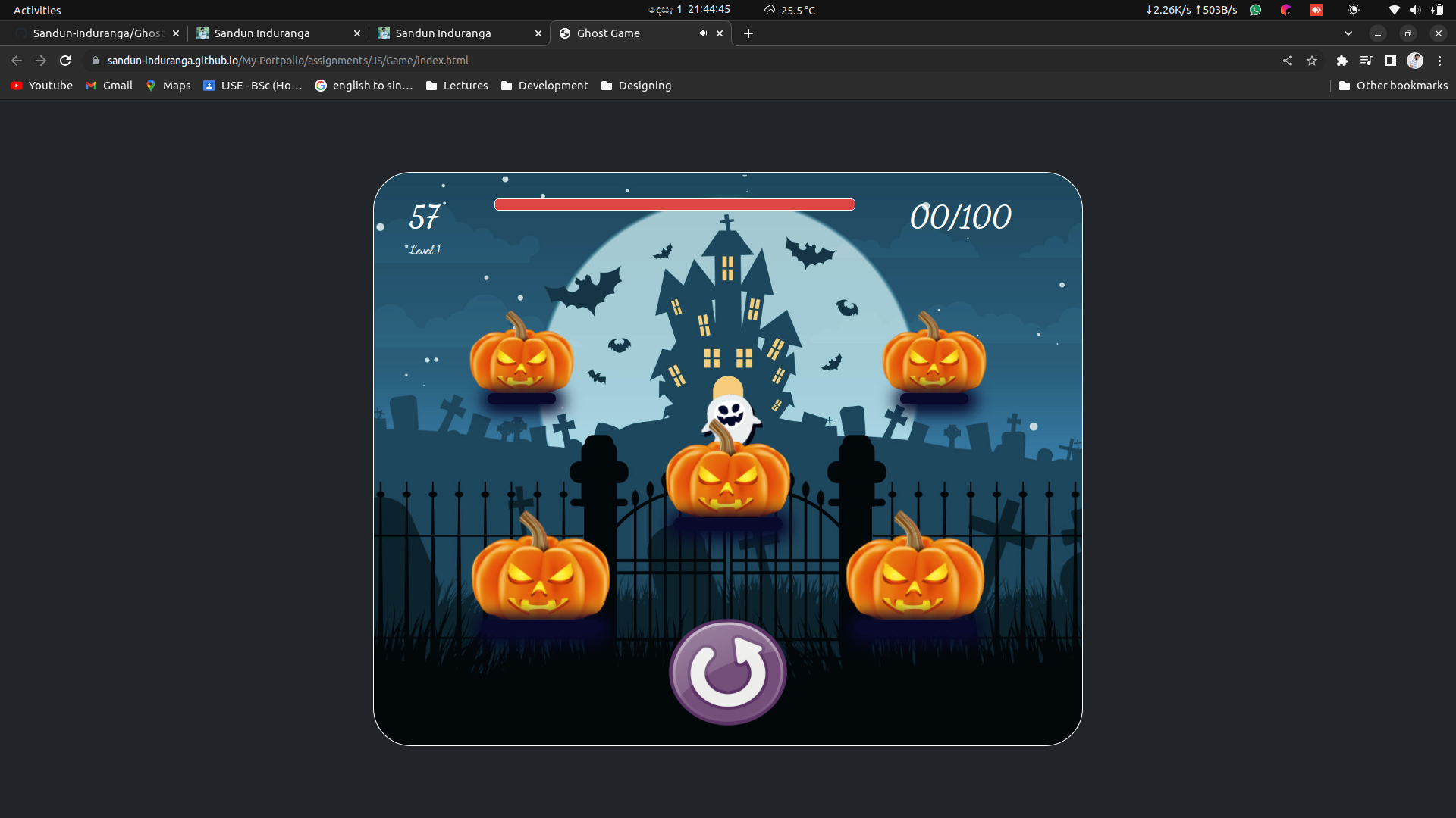 Github Sandun Induranga Ghost Game Javascript Game