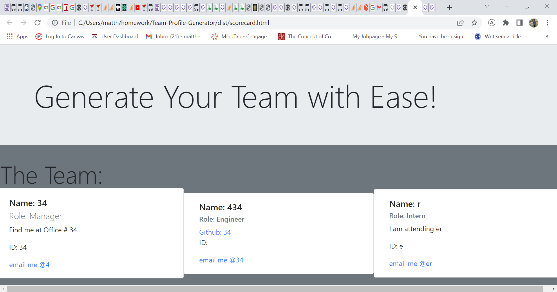 GitHub - matt-cross23/Team-Profile-Generator: This application creates ...