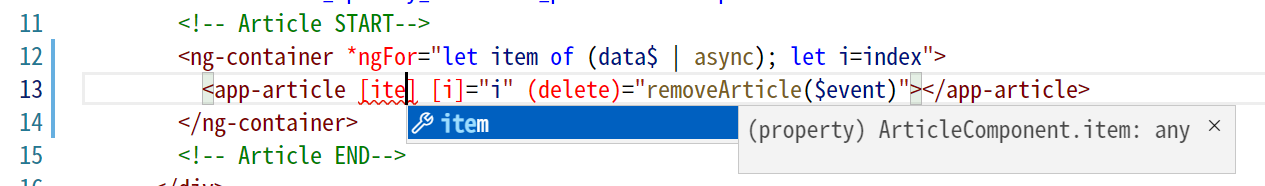 Component Directive Cant Show Intellisense Properly When Using Any Structural Directives With