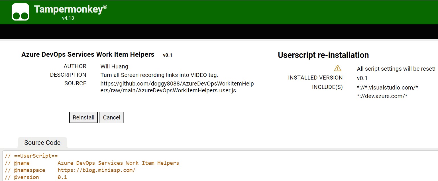 GitHub - doggy8088/AzureDevOpsWorkItemHelpers: Azure DevOps Services Work Item Helpers