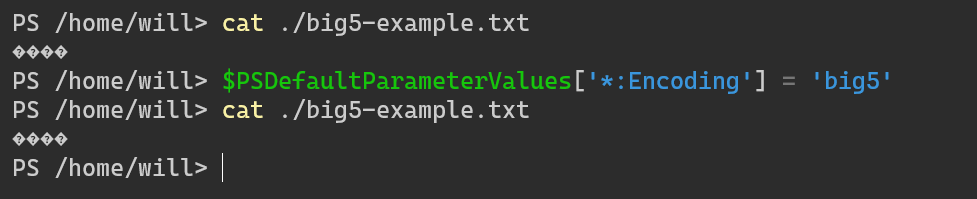 [Console]::OutputEncoding unable switch to cp950 encoding in Linux ...