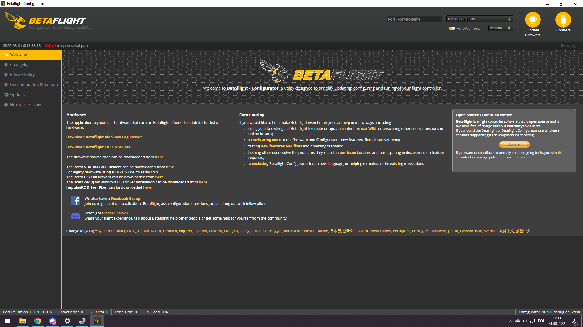 Omnibus F4SD connection problem with 10.8 · Issue #3012 · betaflight/betaflight-configurator ...