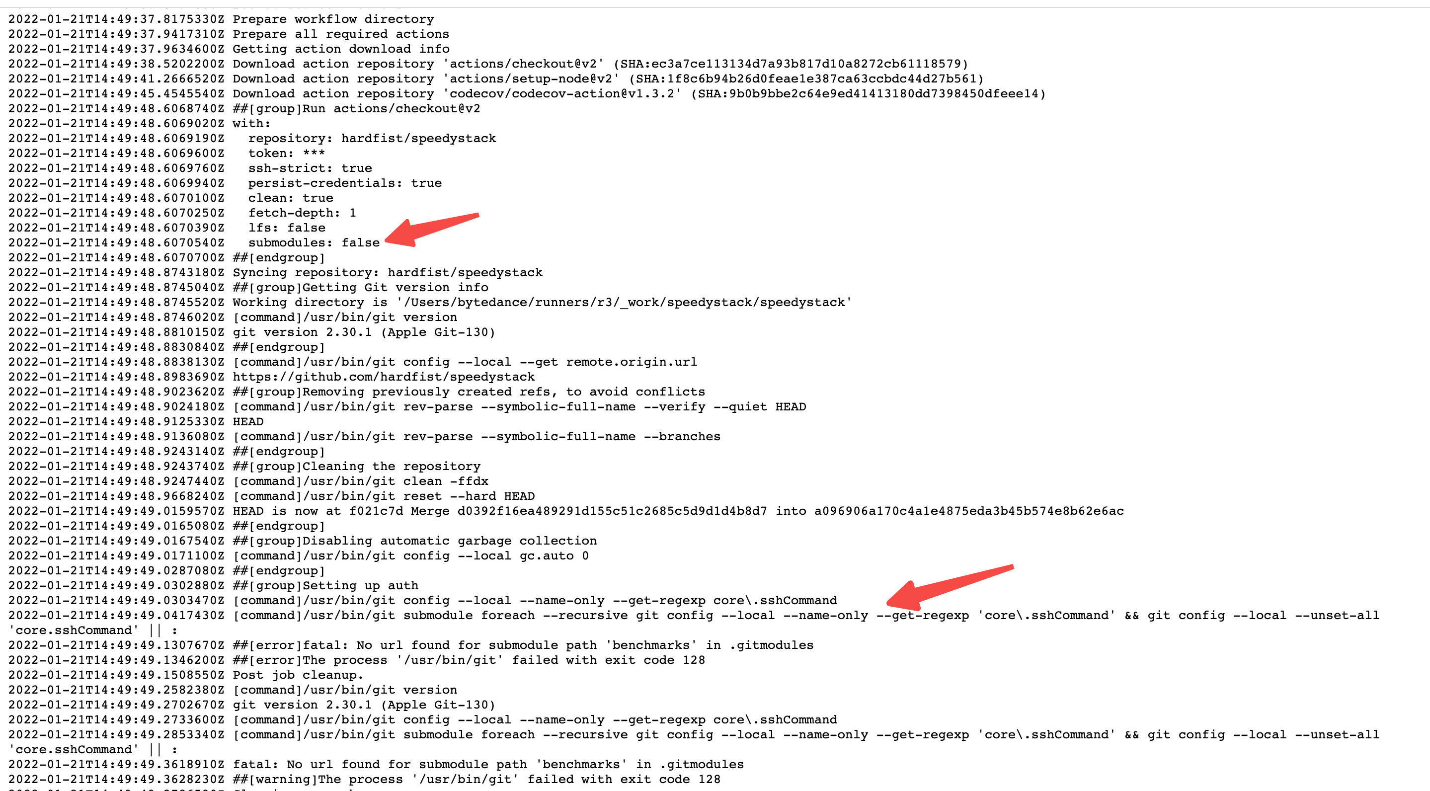 Submodules false Not Working Issue 677 Actions checkout GitHub
