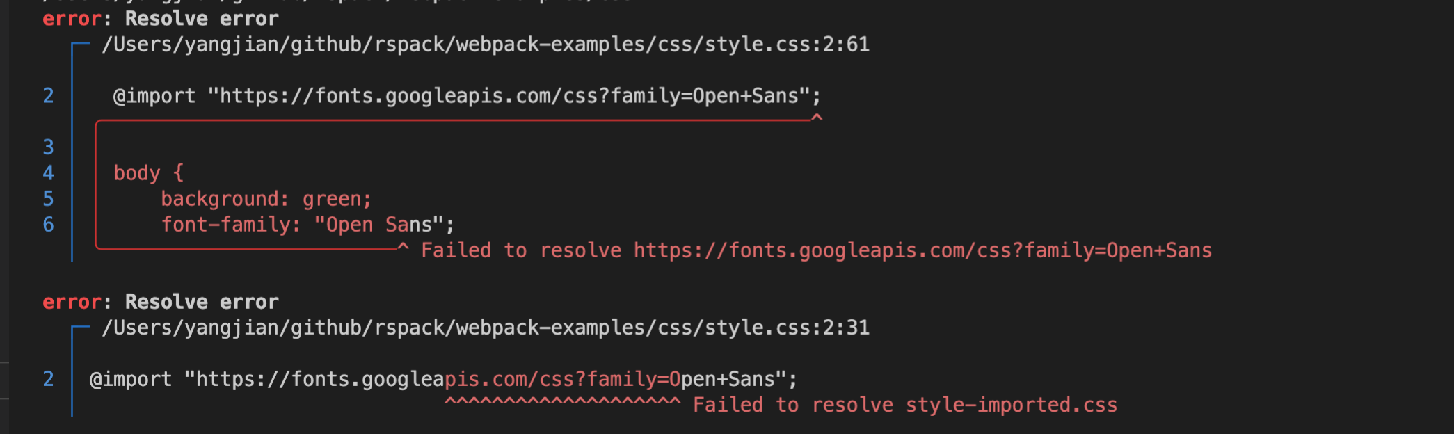 Resolve Failed Generates Wrong Error Span · Issue 610 · Web Infra Devrspack · Github