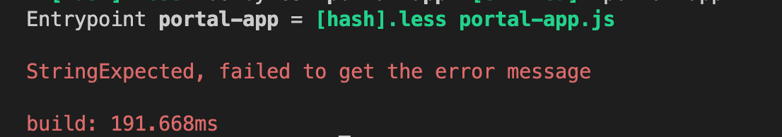 throw the right less error · Issue #1347 · web-infra-dev/rspack · GitHub