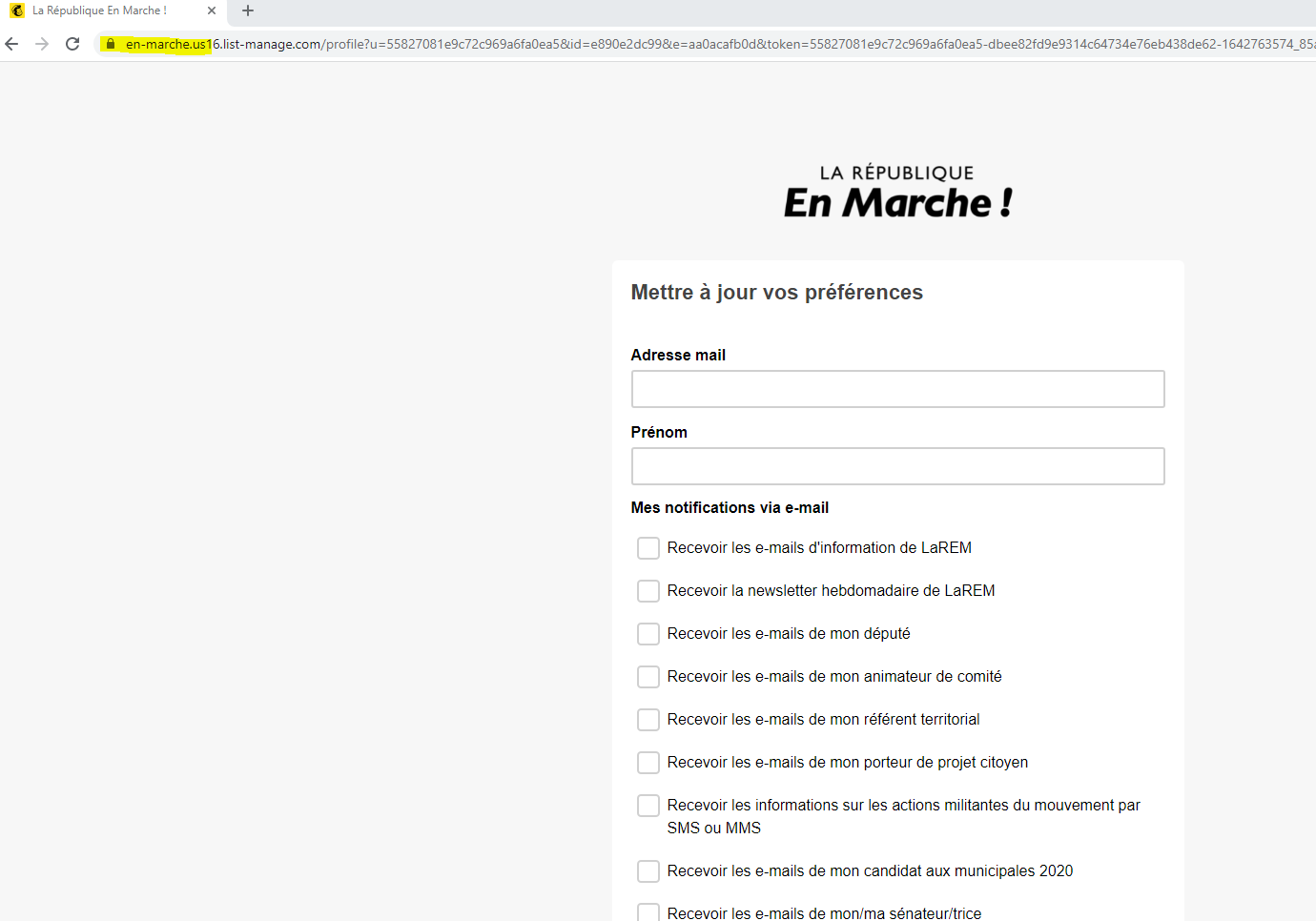 Modification des préférences d'abonnement · Issue #6791 · parti ...